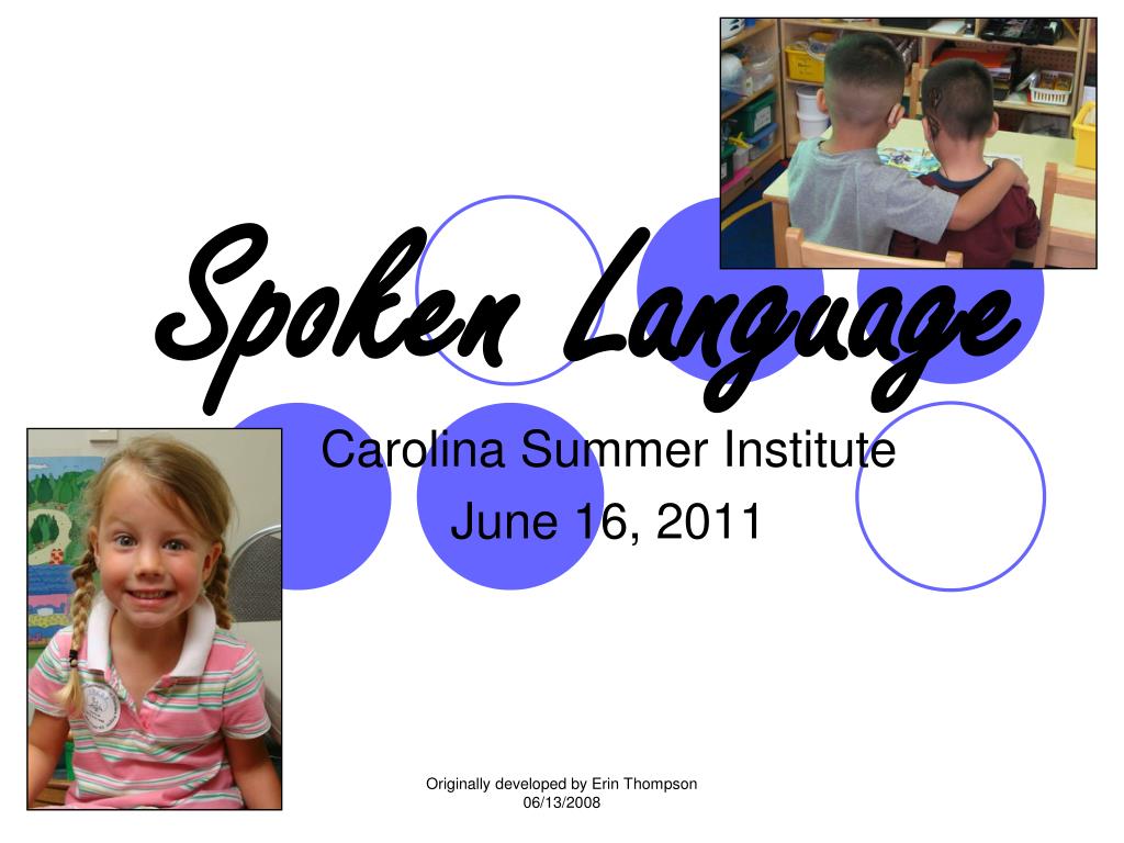 PPT - Spoken Language PowerPoint Presentation, free download - ID:6191648