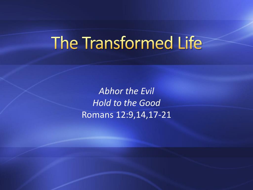 PPT - The Transformed Life PowerPoint Presentation, free download - ID ...