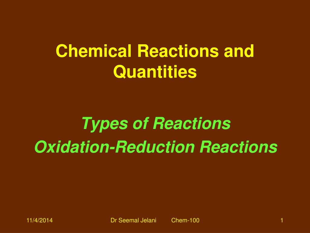 PPT - Chemical Reactions and Quantities PowerPoint Presentation, free ...