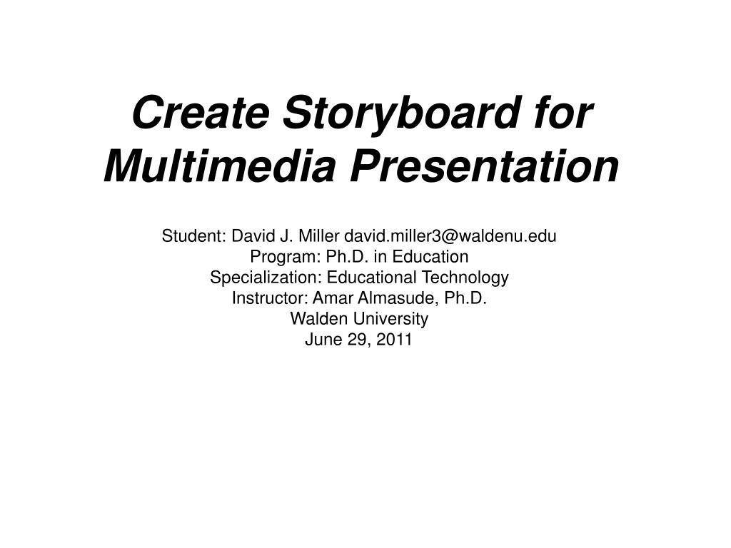 PPT - Create Storyboard for Multimedia Presentation PowerPoint ...