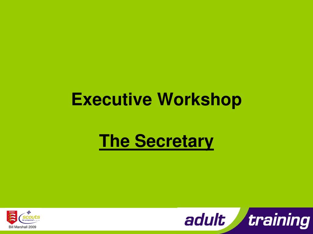 PPT - Executive Workshop The Secretary PowerPoint Presentation, free ...