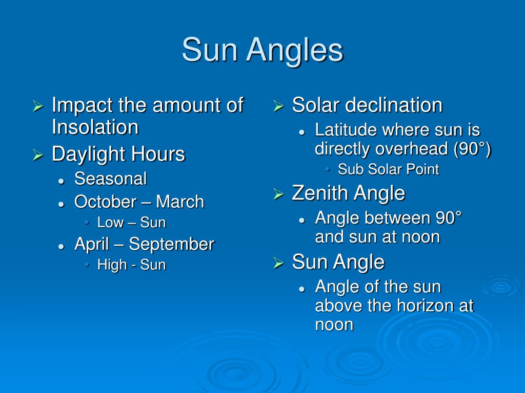 PPT - Sun Angles PowerPoint Presentation, free download - ID:6205184