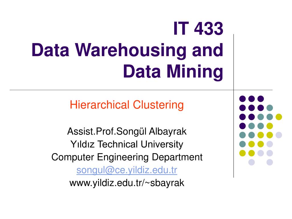 PPT - Hierarchical Clustering Methods & Algorithms in Data Mining ...