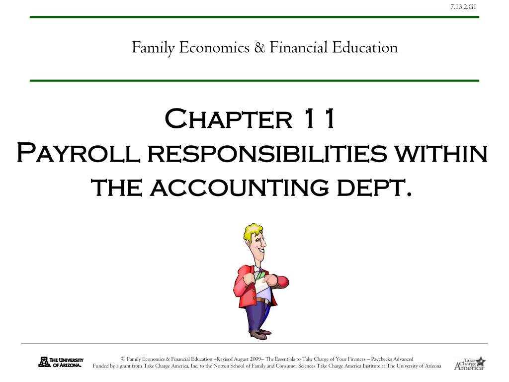 Ppt Chapter 11 Payroll Responsibilities Within The Accounting Dept