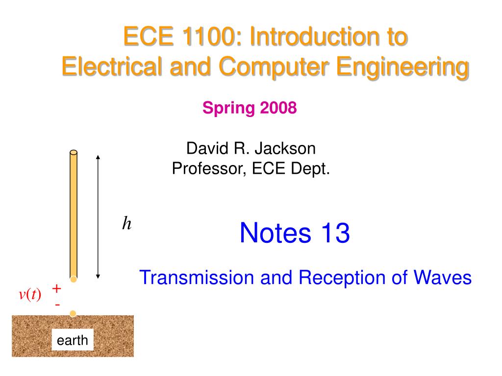 PPT - ECE 1100: Introduction to Electrical and Computer Engineering ...