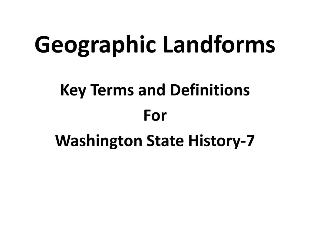 PPT - Geographic Landforms PowerPoint Presentation, free download - ID ...