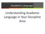PPT - Understanding the Features of Academic Language PowerPoint ...