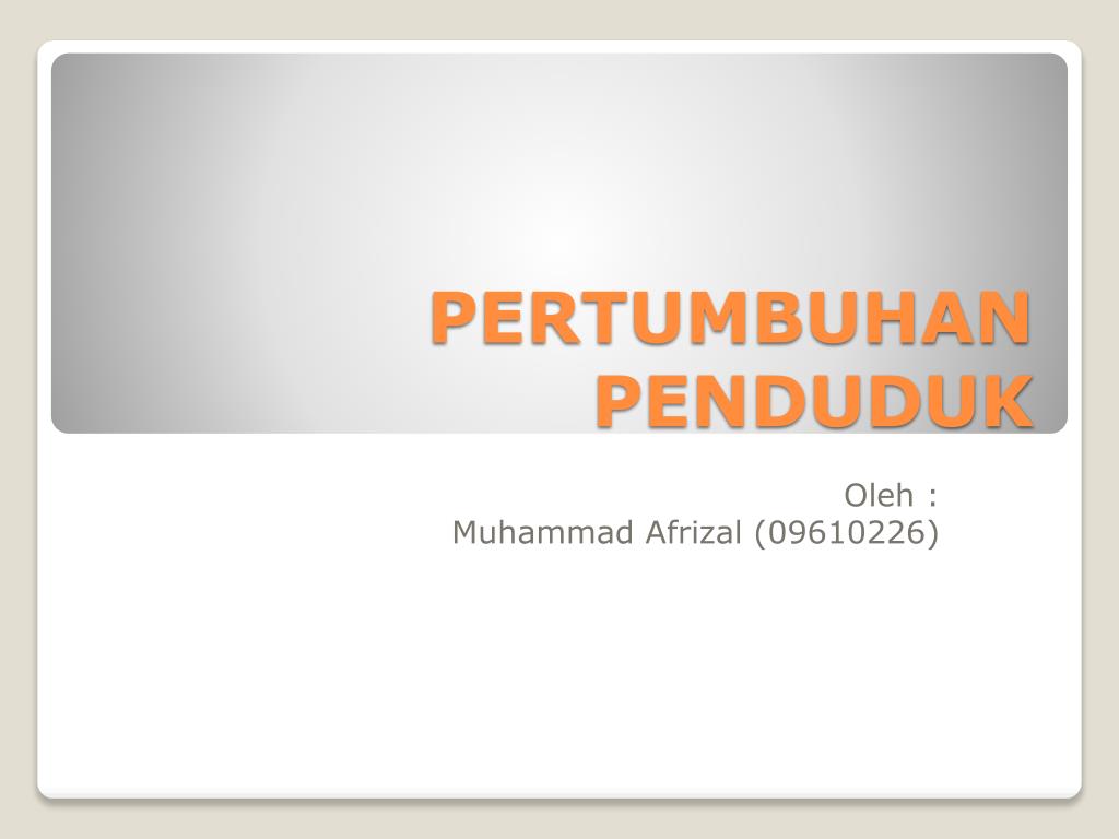 PPT - PERTUMBUHAN PENDUDUK PowerPoint Presentation, free download - ID ...