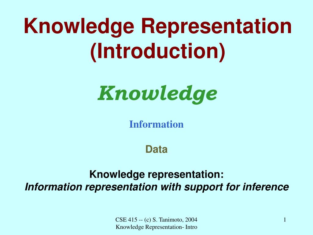 PPT - Knowledge Representation (Introduction) PowerPoint Presentation ...