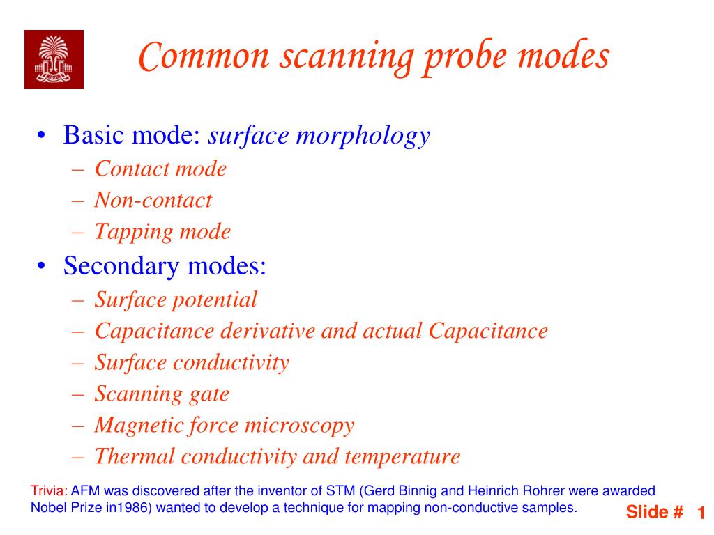 PPT - Common scanning probe modes PowerPoint Presentation, free ...