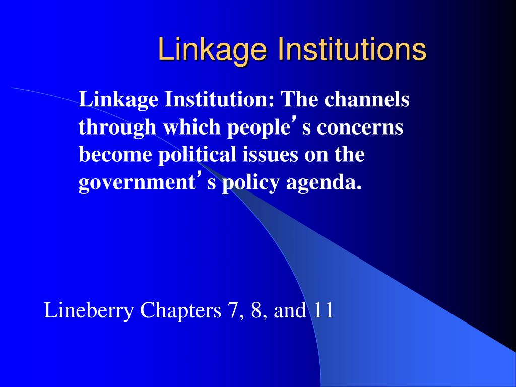 PPT - Linkage Institutions PowerPoint Presentation, free download - ID ...