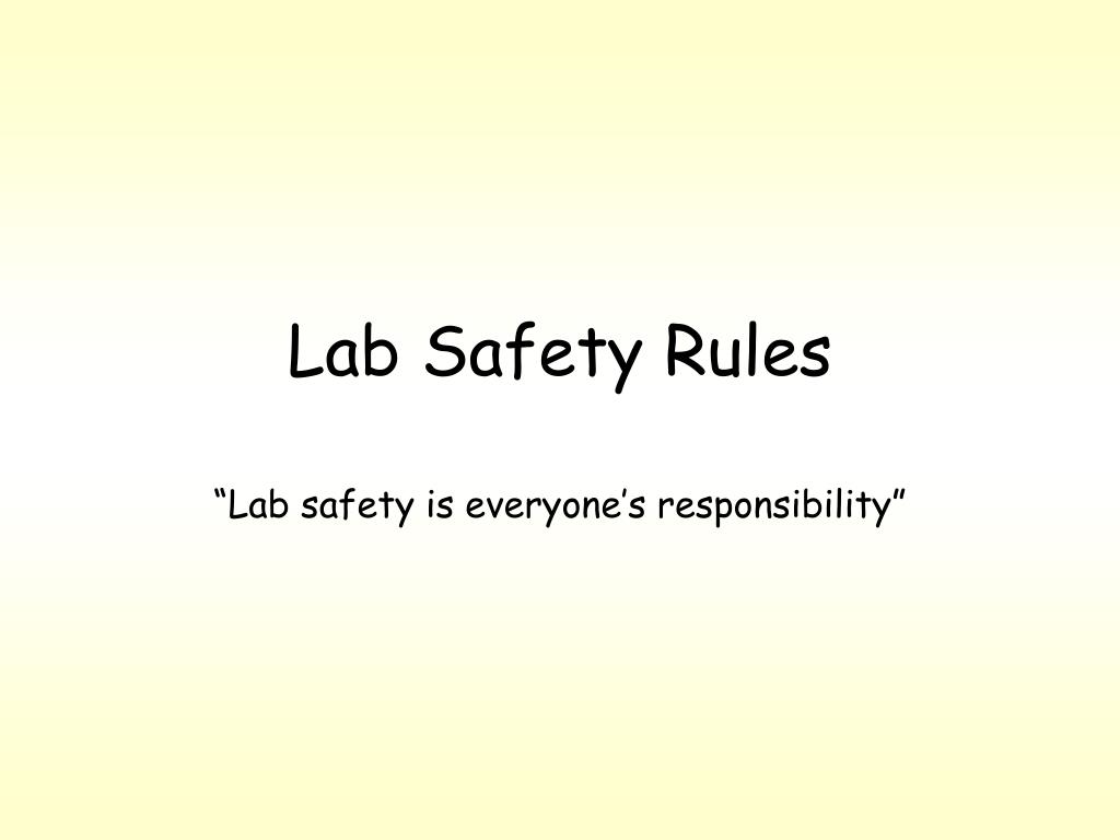 PPT - Lab Safety Rules PowerPoint Presentation, free download - ID:6216847