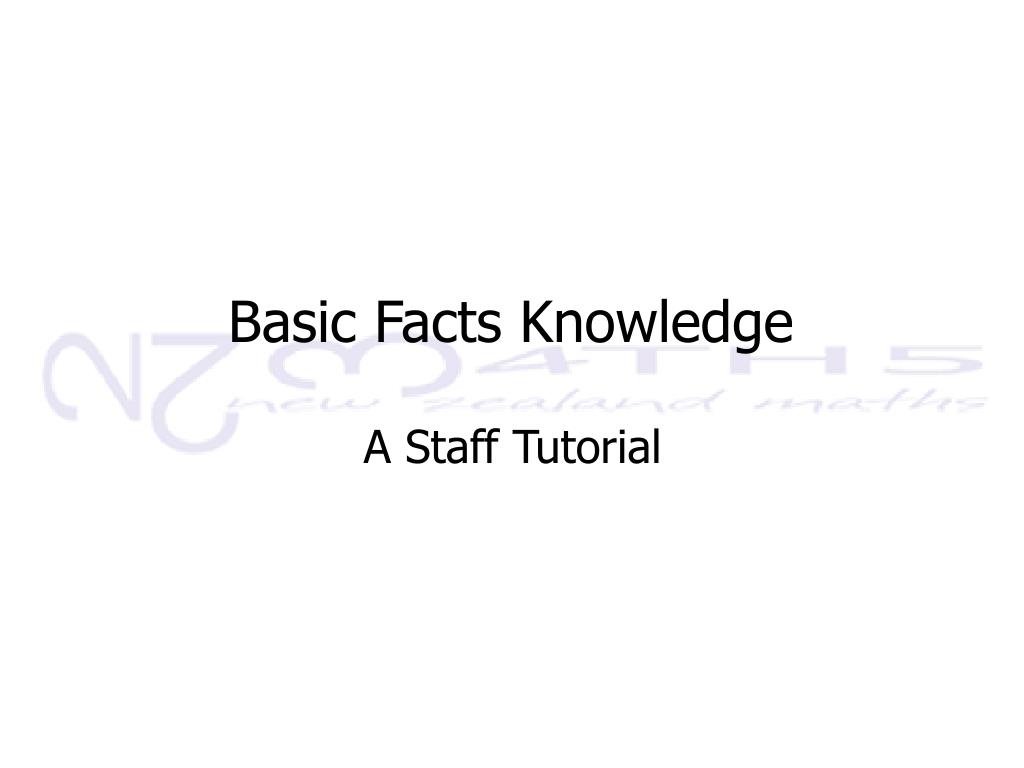PPT - Basic Facts Knowledge PowerPoint Presentation, free download - ID ...