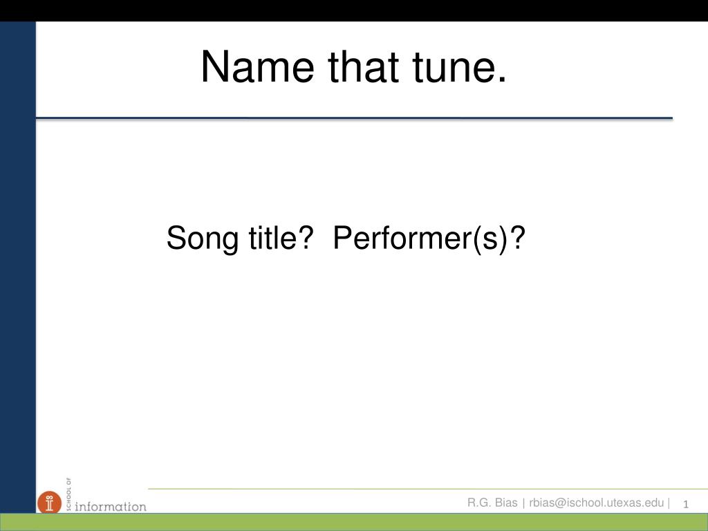 PPT - Name that tune. PowerPoint Presentation, free download - ID:6223848