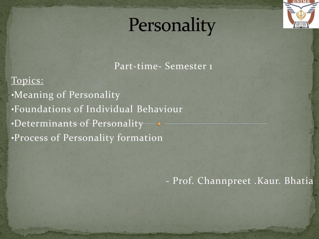 PPT - Personality PowerPoint Presentation, free download - ID:6224497