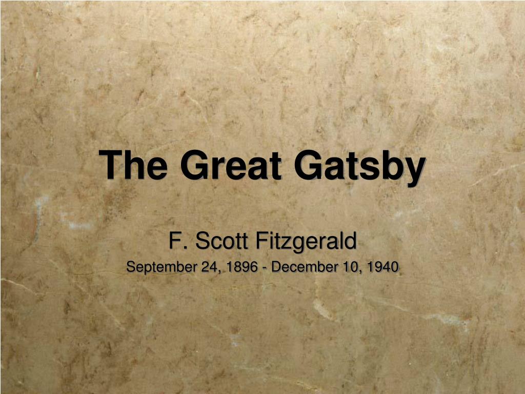 PPT - The Great Gatsby PowerPoint Presentation, free download - ID:6228922