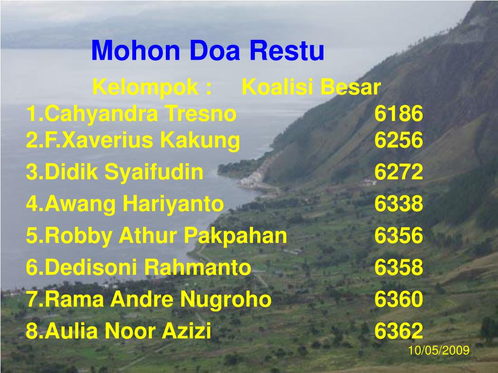 PPT - Mohon Doa Restu PowerPoint Presentation, free download - ID:6229903