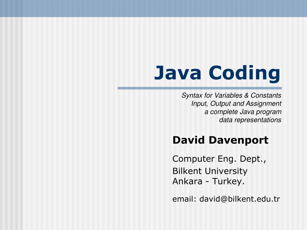 PPT - Java Coding PowerPoint Presentation, free download - ID:6233336