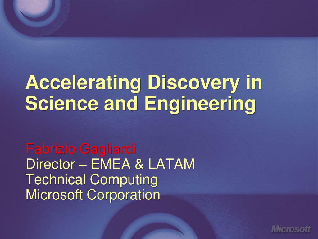 PPT - Accelerating Discovery in Science and Engineering PowerPoint ...