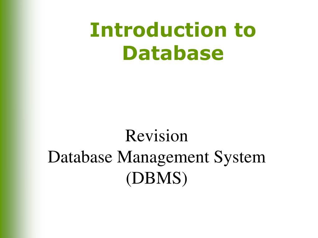 PPT - Revision Database Management System (DBMS) PowerPoint Presentation - ID:6236652