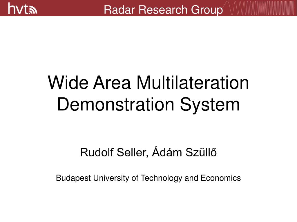 PPT - Wide Area Multilateration Demonstration System PowerPoint ...