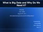 PPT - Why we use Big data and how it benefits businesses PowerPoint ...