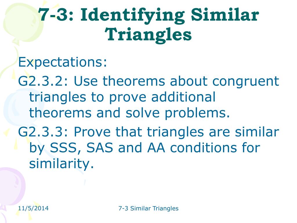 PPT - 7-3: Identifying Similar Triangles PowerPoint Presentation, free ...