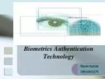 PPT - Biometrics -- Using Fingerprints for Authentication PowerPoint Presentation - ID:181064