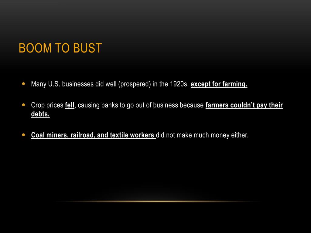 PPT - Boom to Bust PowerPoint Presentation, free download - ID:6241361