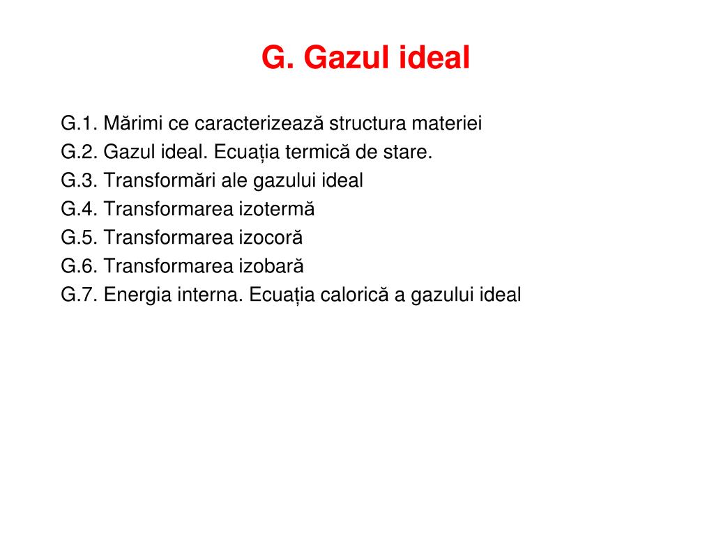 PPT - G. Gazul ideal PowerPoint Presentation, free download - ID:6241693