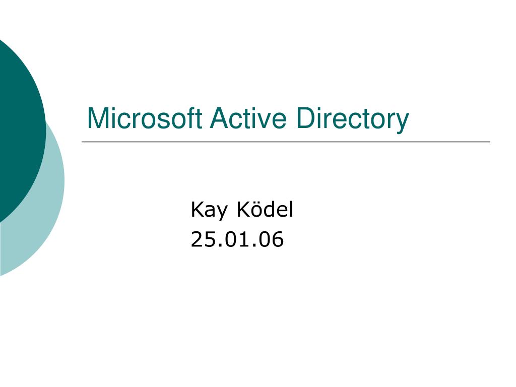 PPT - Microsoft Active Directory PowerPoint Presentation, free download ...