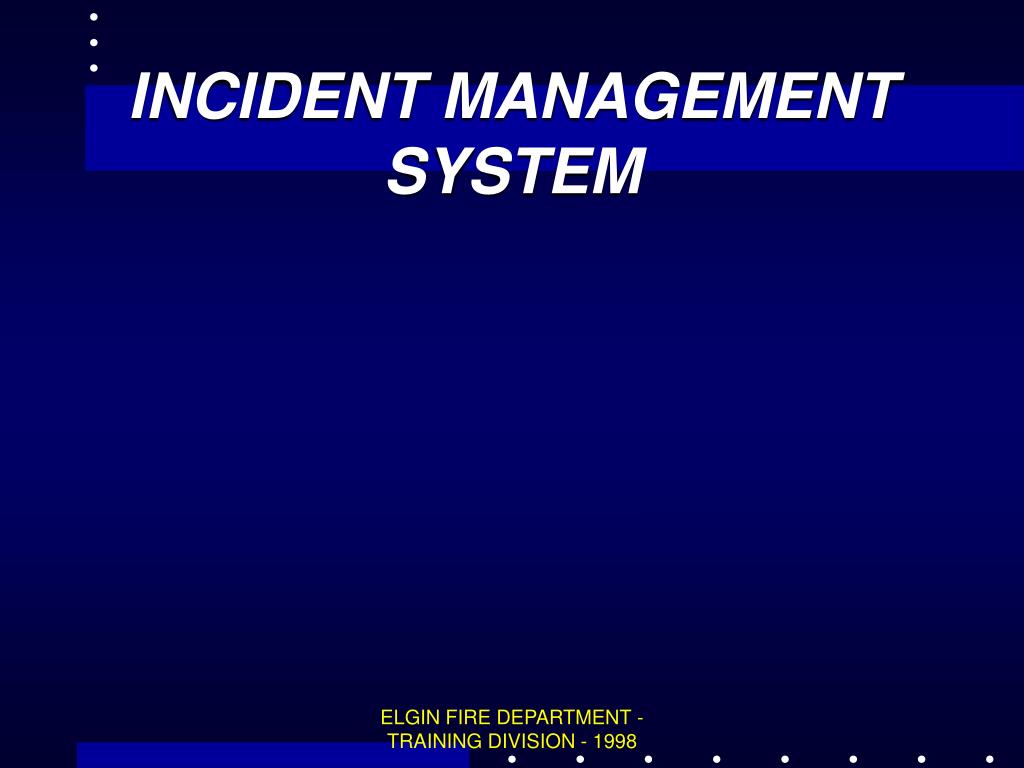 PPT - INCIDENT MANAGEMENT SYSTEM PowerPoint Presentation, free download ...