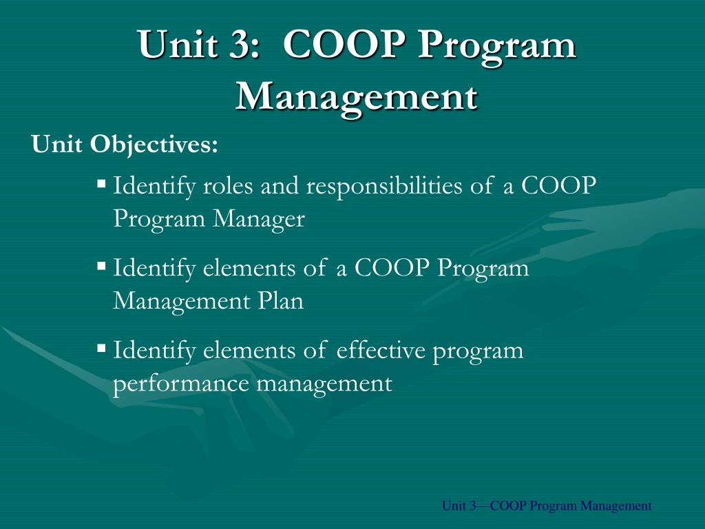 PPT - Unit 3: COOP Program Management PowerPoint Presentation, free download - ID:6246936
