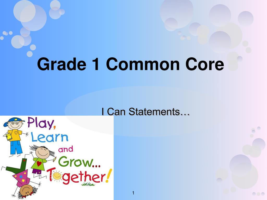 PPT - Grade 1 Common Core PowerPoint Presentation, free download - ID ...