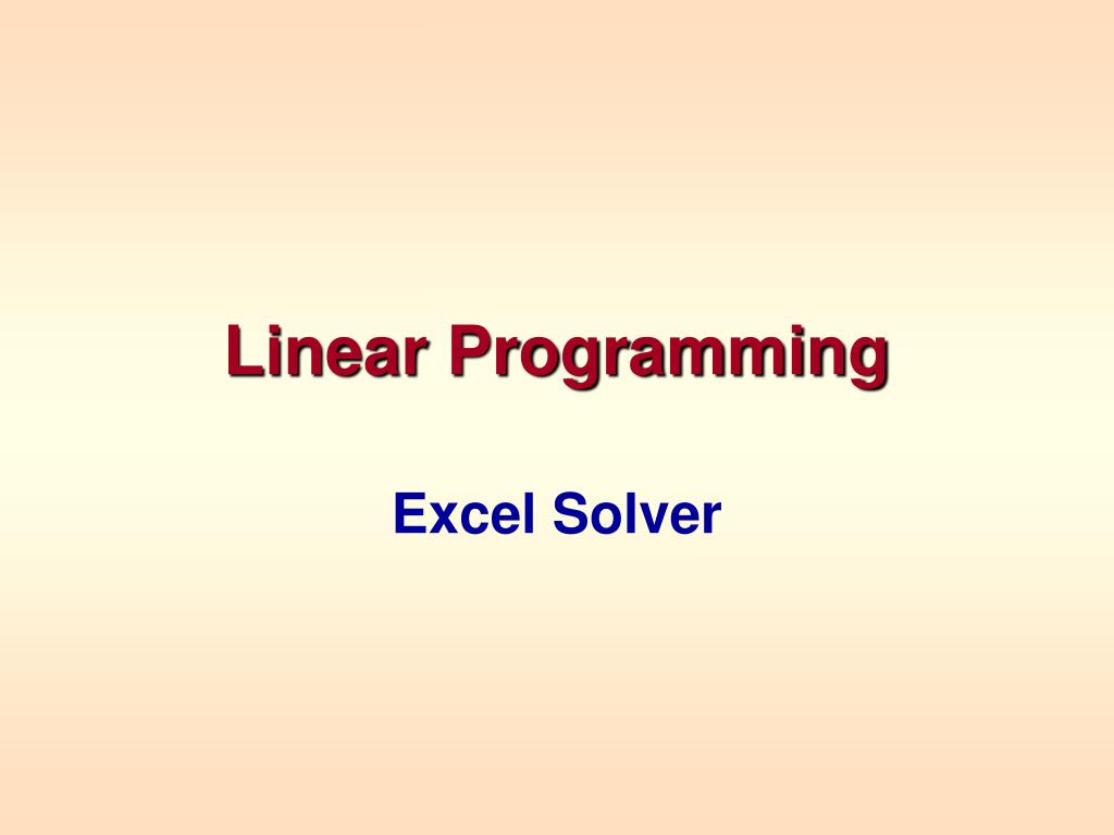 Ppt Linear Programming Powerpoint Presentation Free Download Id