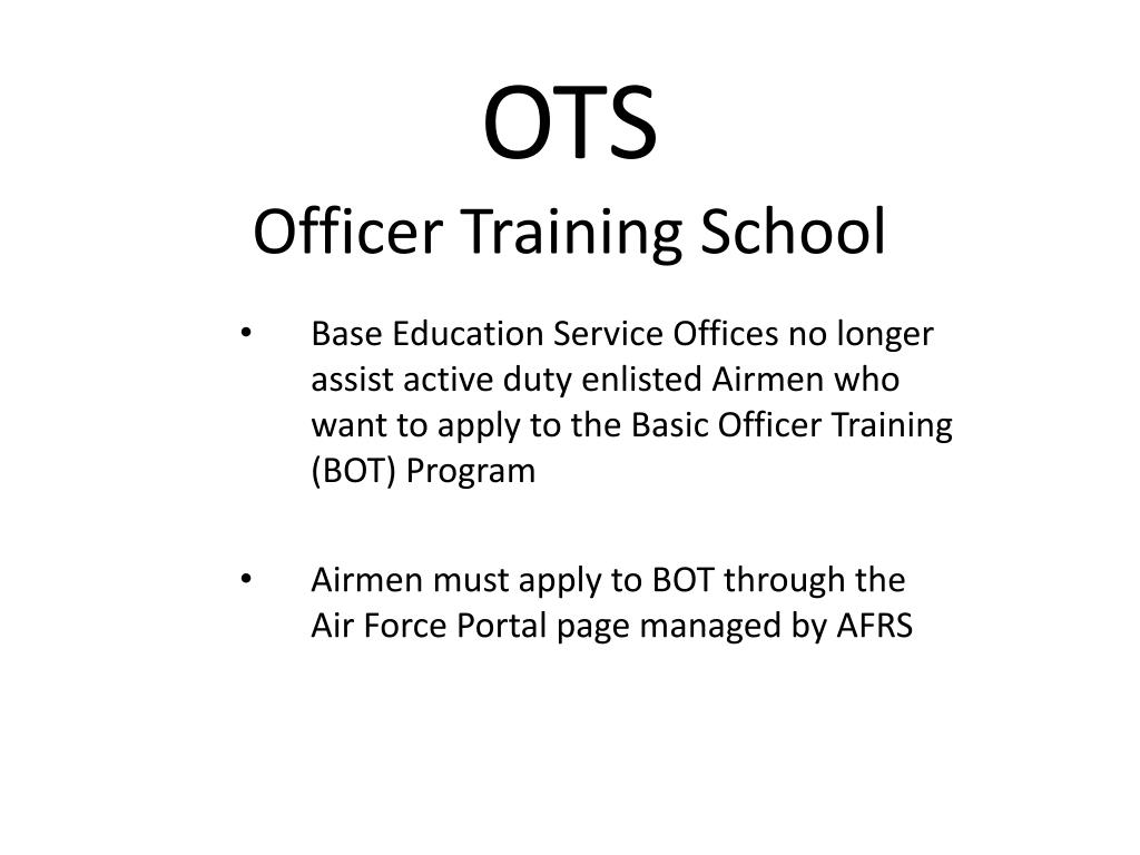 PPT - OTS Officer Training School PowerPoint Presentation, free download - ID:6249366