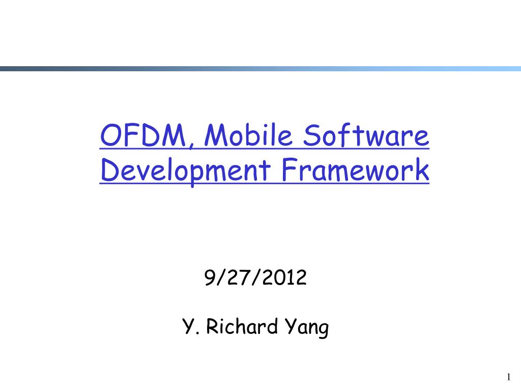 PPT - OFDM, Mobile Software Development Framework PowerPoint ...
