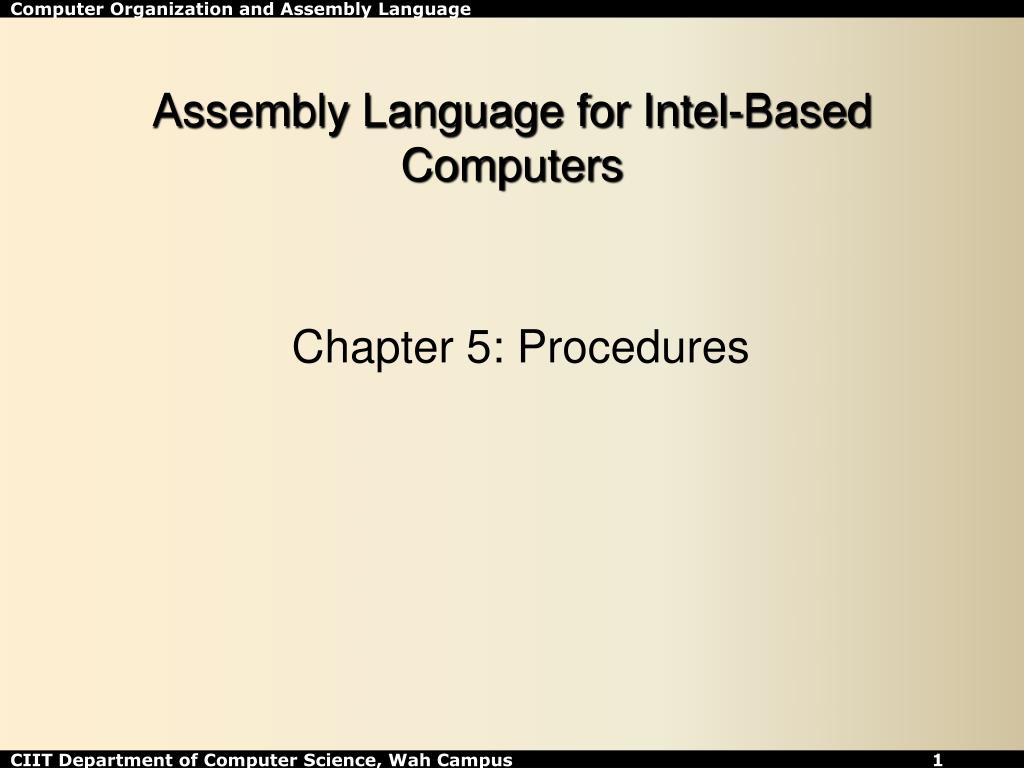 PPT - Assembly Language for Intel-Based Computers PowerPoint Presentation - ID:6250656