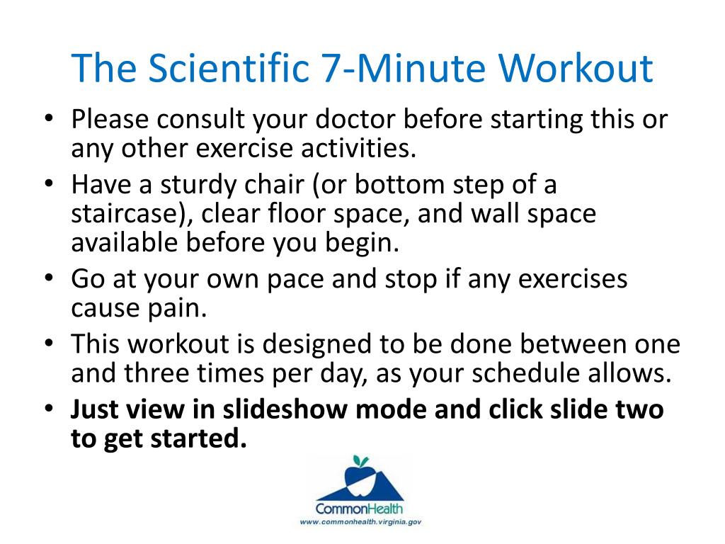 PPT - The Scientific 7-Minute Workout PowerPoint Presentation, free ...