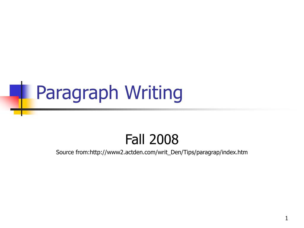 PPT - Paragraph Writing PowerPoint Presentation, free download - ID:6252126