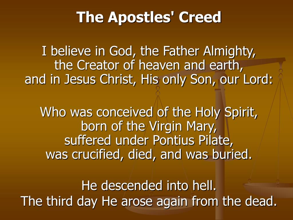 PPT - The Apostles' Creed PowerPoint Presentation, free download - ID ...