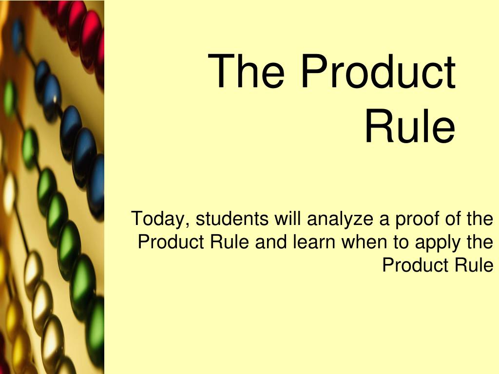 PPT - The Product Rule PowerPoint Presentation, free download - ID:6256244
