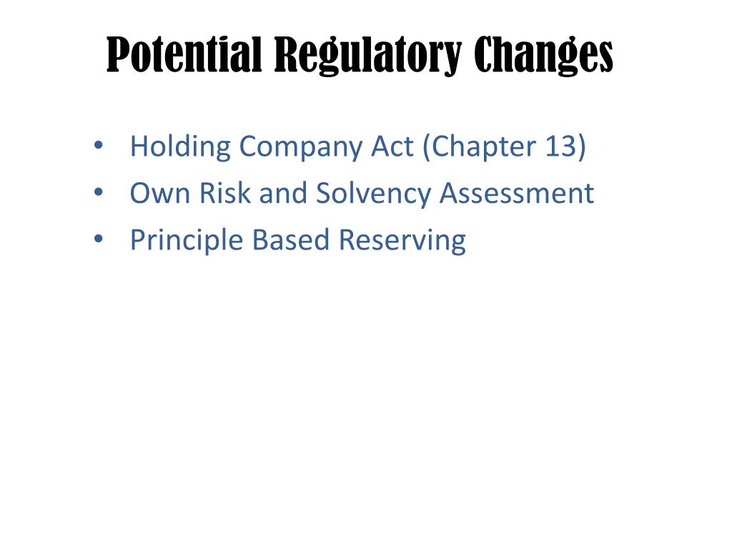 PPT - Potential Regulatory Changes PowerPoint Presentation, free ...