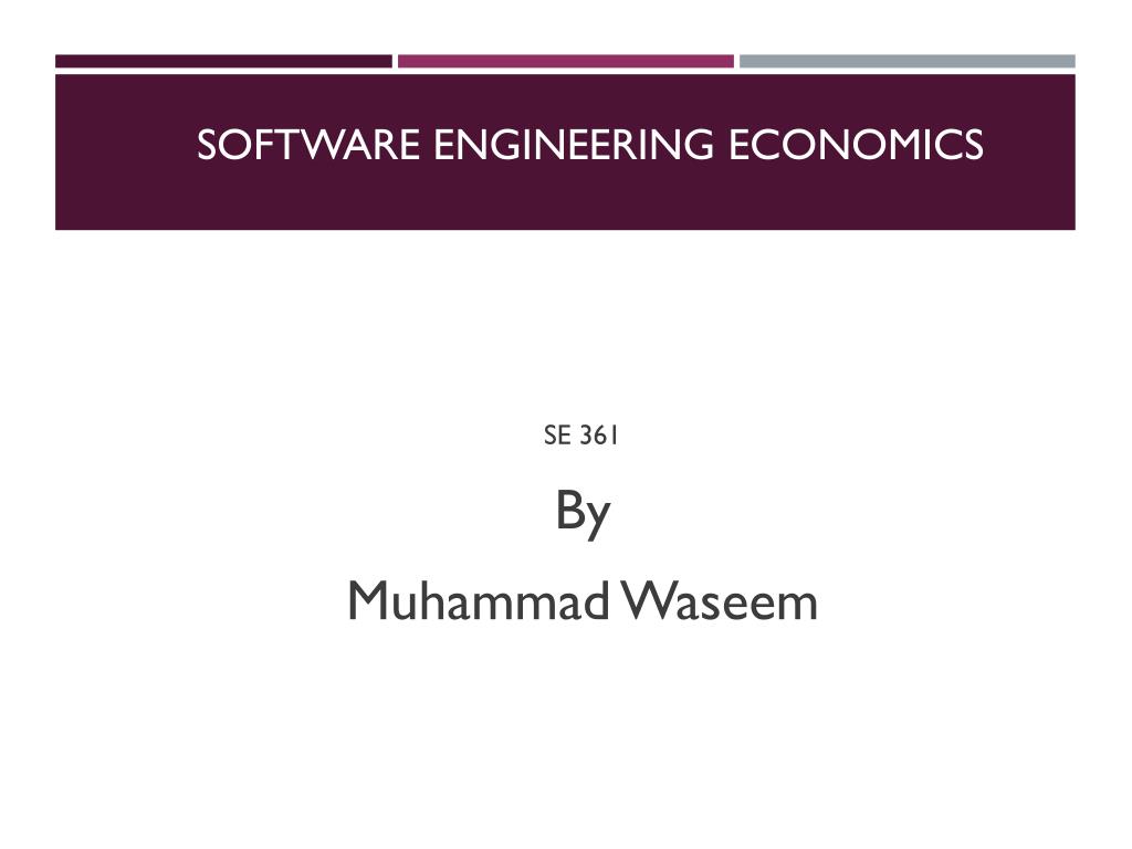 PPT - Software Engineering Economics PowerPoint Presentation, free ...
