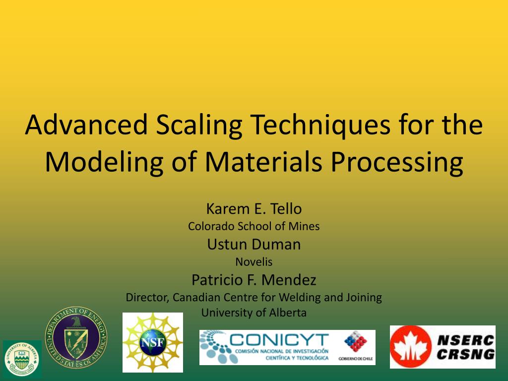PPT - Advanced Scaling Techniques for the Modeling of Materials ...
