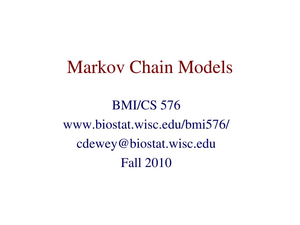 PPT - Markov Chain Models PowerPoint Presentation, free download - ID:6262293