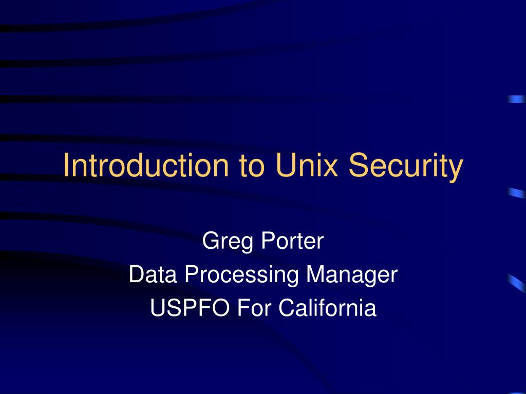 PPT - Unix Security: Proactive Detection and Defense PowerPoint ...