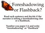 PPT - Flashback and Foreshadowing Take notes in foldable PowerPoint ...