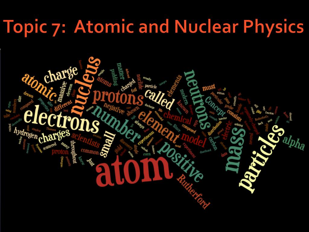 PPT - Topic 7: Atomic and Nuclear Physics PowerPoint Presentation, free ...