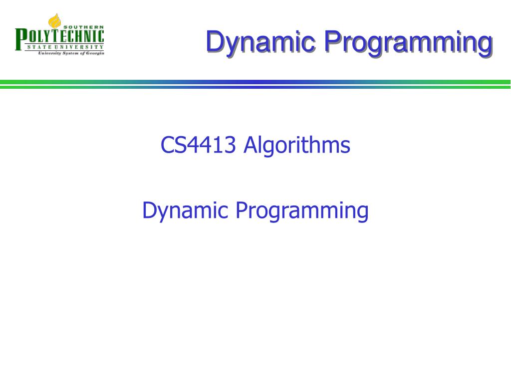 PPT - Dynamic Programming PowerPoint Presentation, free download - ID ...